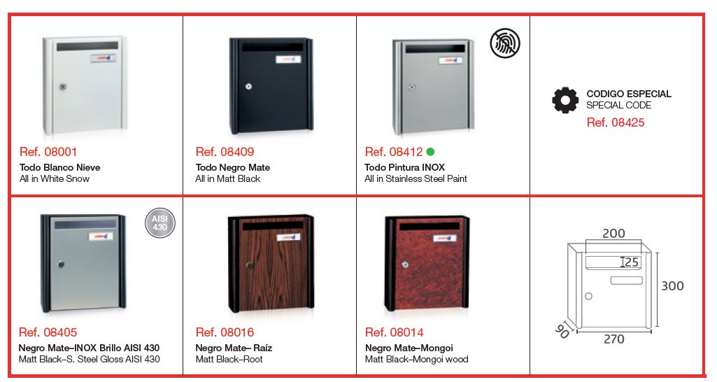 JOMA COLUMN V270 Buzón vertical de interior